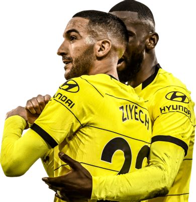 Hakim Ziyech Antonio R Diger Chelsea Football Render Footyrenders