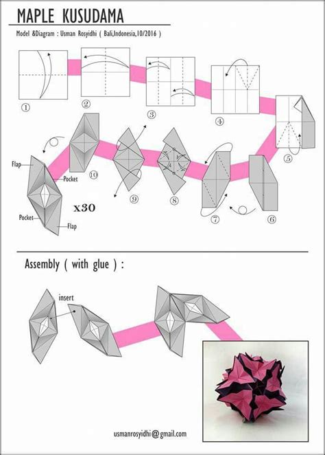 Origami Kusudama Ball Instructions