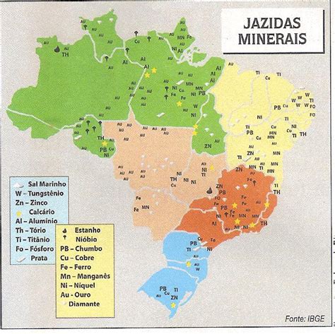 Geoblog MAPA DO BRASIL JAZIDAS MINERAIS