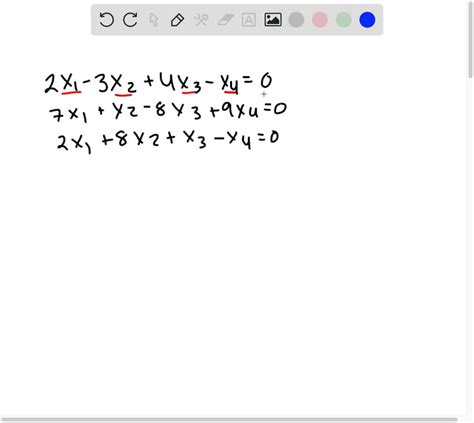solved determine whether the homogeneous system has nontrivial solutions by inspection without