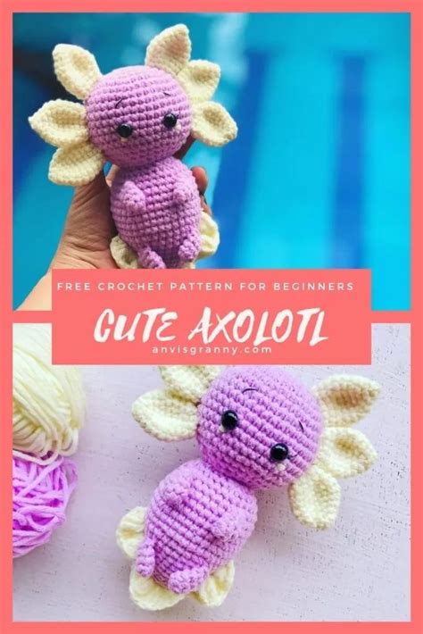 Crochet Axolotl Amigurumi Free Pattern Kiki Anvis Granny Crochet