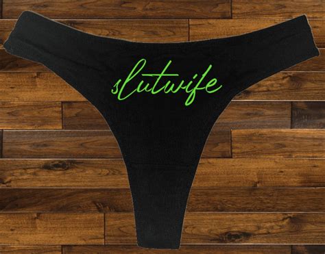 Slut Wife Thong Bridal T Womens Underwear Bachelorette Party Shower Funny Underwear