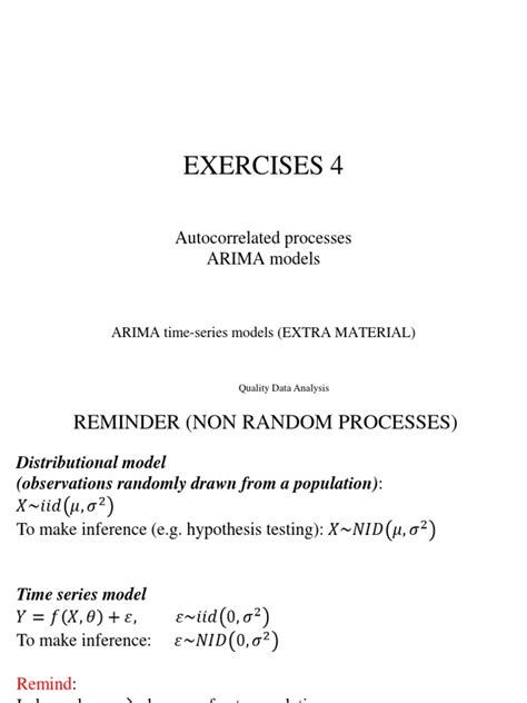 exercises 4 autocorrelated processes arima models pdf autoregressive integrated moving