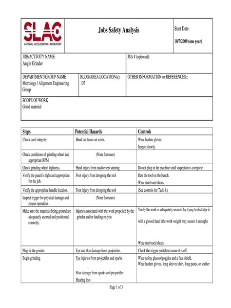 Welding Jsa Example Fill Out Sign Online DocHub