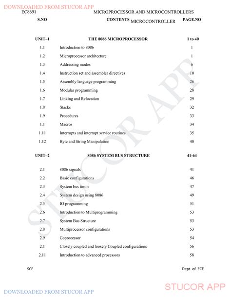 ec8691 mpmc notes mpmc microprocessor and microcontroller sce 1 dept of ece unit i the 8086