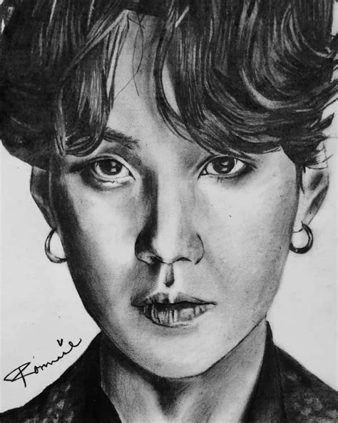 Nd Pencil Drawing Of Bts Suga Bts Drawings Bts Suga Sketches