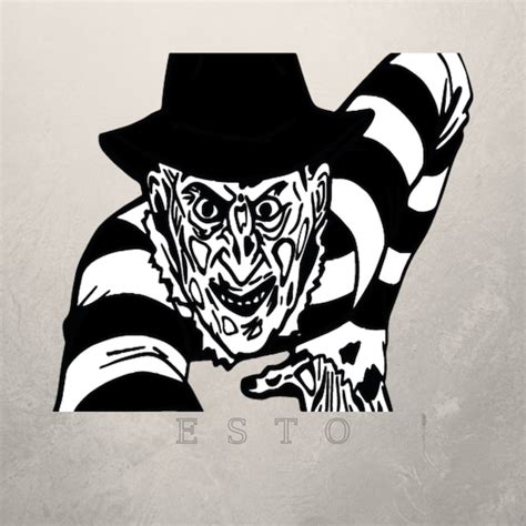 Freddy Krueger Svg Halloween Freddy Clipart Freddy Krueger Etsy