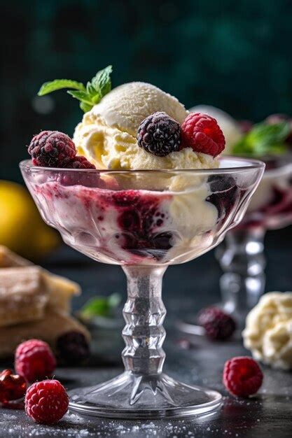 Premium Photo A Table With Many Different Types Of Ice Cream Ai