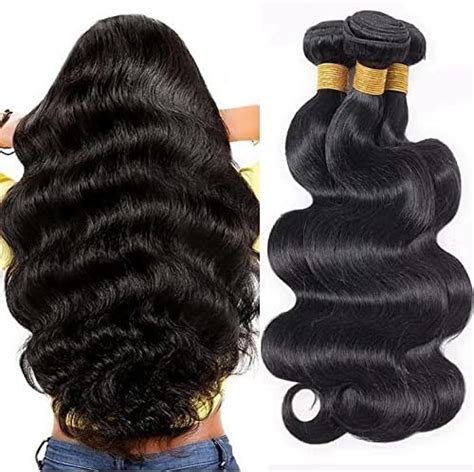 Amazon 10A Human Hair Bundles 14 16 18 Inch Body Wave Bundles