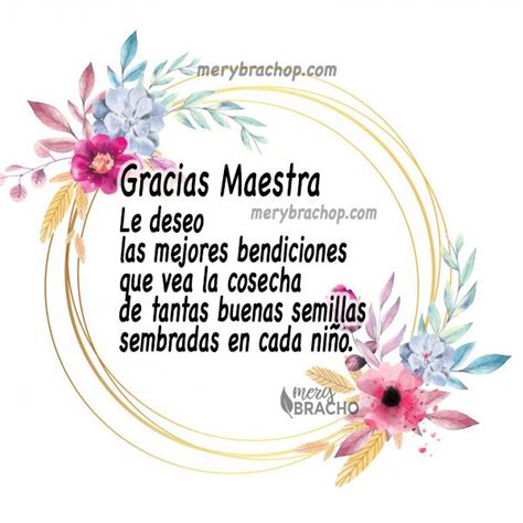 Palabras Lindas De Agradecimiento A Una Maestra Muy Querida Frases