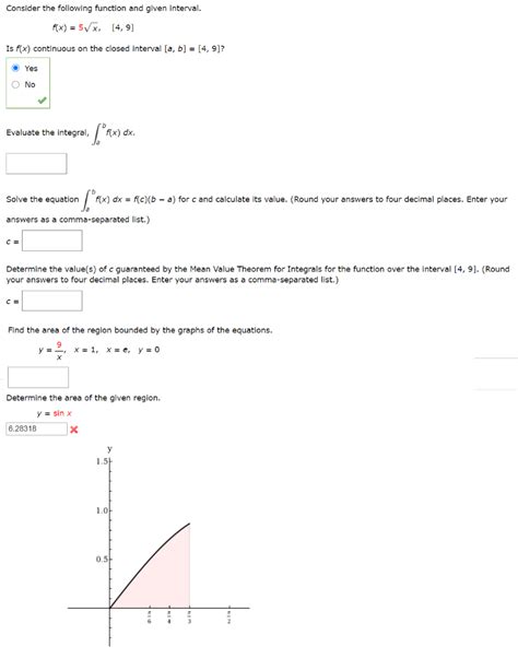 solved consider the following function and given interval