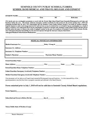 Fillable Online SEMINOLE COUNTY PUBLIC SCHOOLS FLORIDA SCHOOL Fax
