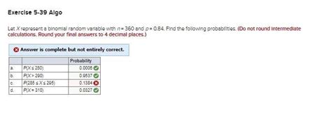 solved let x represent a binomial random variable with n
