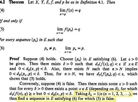 Real Analysis Proof About One Theorem About Lim F X And Lim F P