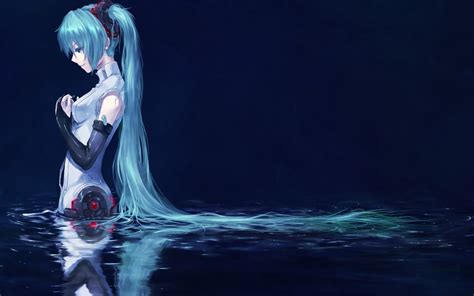 Anime Girl Singing Hatsune Miku Vocaloid 4K HD Wallpaper