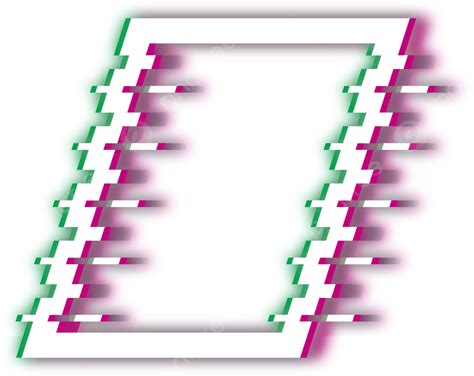 Diseño De Borde De Falla De Rectángulo En Fondo Transparente PNG