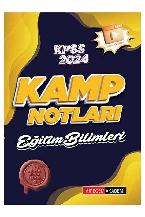 Pegem Akademi Yay Nc L K Kpss E Itim Bilimleri Kamp Notlar Fiyat