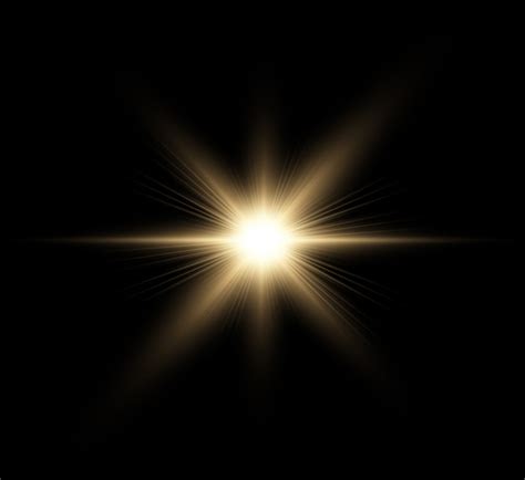 Efecto De Luz De Brillo Transparente Con Rayos Brillantes La Estrella