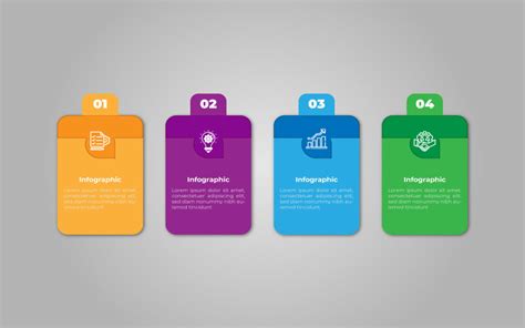 Four Step Vector Eps Infographic Element Template Design