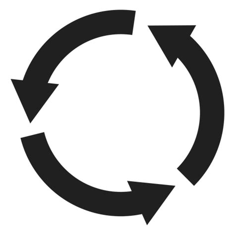Three Thick Arrows Circle Transparent PNG SVG Vector File