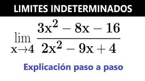 L Mites Indeterminados Por Factorizaci N Ejercicio Youtube