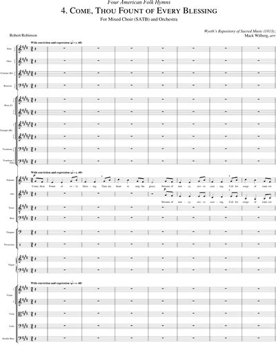 Come Thou Fount Of Every Blessing From American Folk Hymns Full