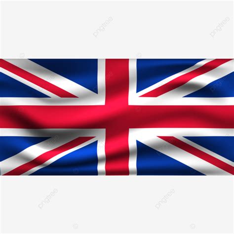 United Kingdom Flag Waving 3d Illustration United Kingdom Flag United