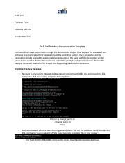 DAD 220 Database Documentation Template Makenna McLeod Docx DAD 220