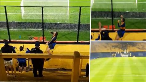 El Video Viral De Los Hinchas De Boca Partido Suspendido Diluvio Y