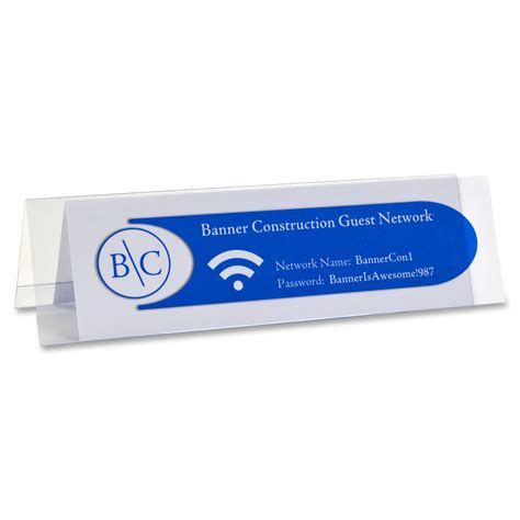 C Line Heavyweight Rigid Plastic Name Tent Holder LB Office