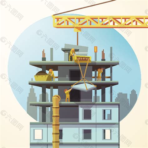 手绘工地工人工作情况矢量素材设计元素素材免费下载 图片编号 9289558 六图网