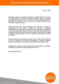 Discurso Político 2 Ejemplos de Discursos Cortos para Descargar