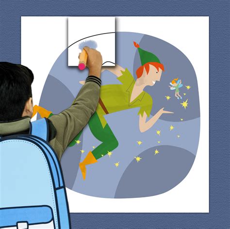 Poster uriaș de colorat Peter Pan Artizanat din hârtie