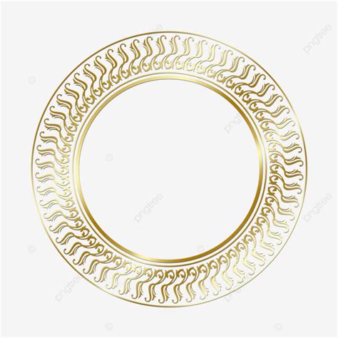 Borde Adornado Círculo Dorado PNG Bordes Circulares Círculo Adornado
