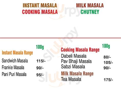 Sandwizza Men Mumbai Main Menu Sluurpy