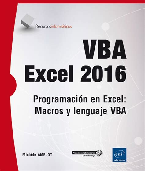 libro vba excel 2016 programación en excel macros y lenguaje vba