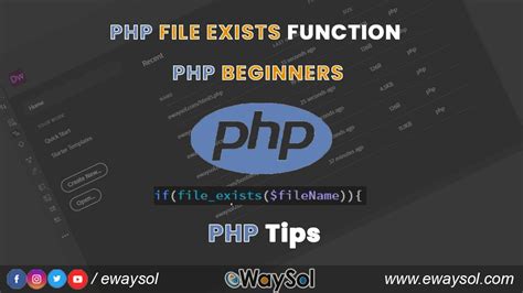 how to check file exists or not using php php file exists function for php beginners ewaysol