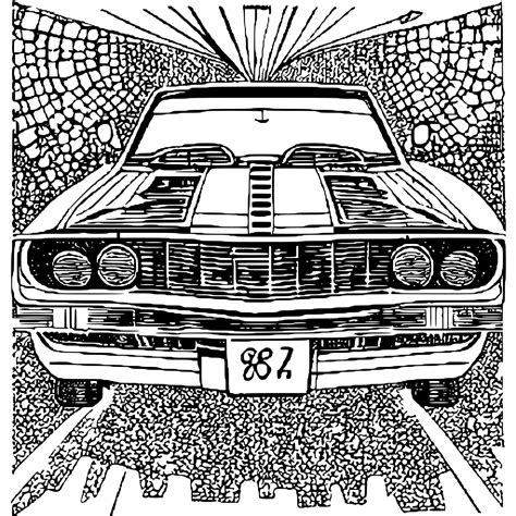 Desenho Para Colorir De Camaro Creative Fabrica