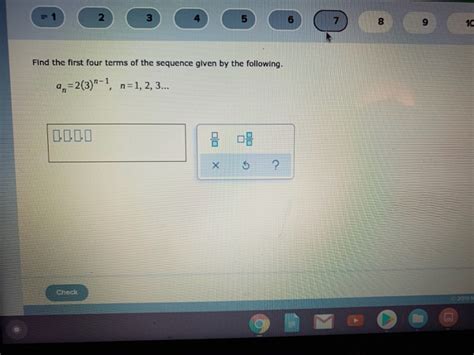 solved find the first four terms of the sequence given by