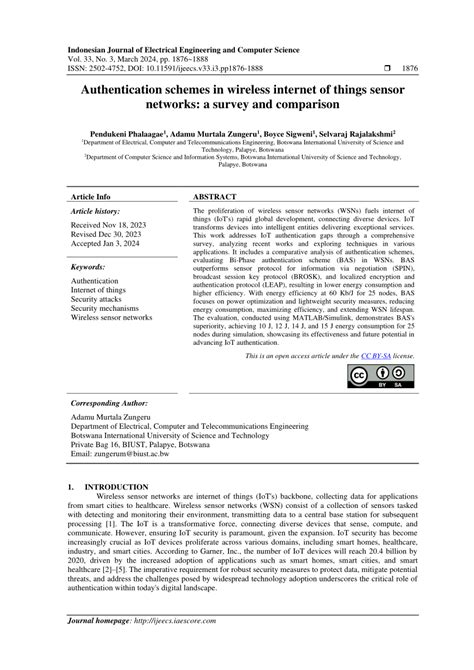 pdf authentication schemes in wireless internet of things sensor networks a survey and comparison