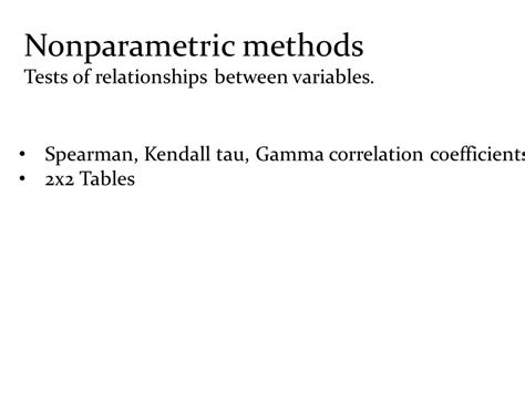overview of non parametric methods ppt download