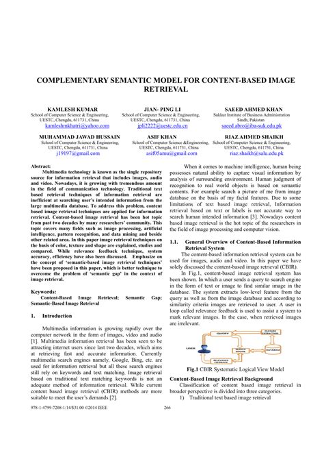 pdf complementary semantic model for content based image retrieval