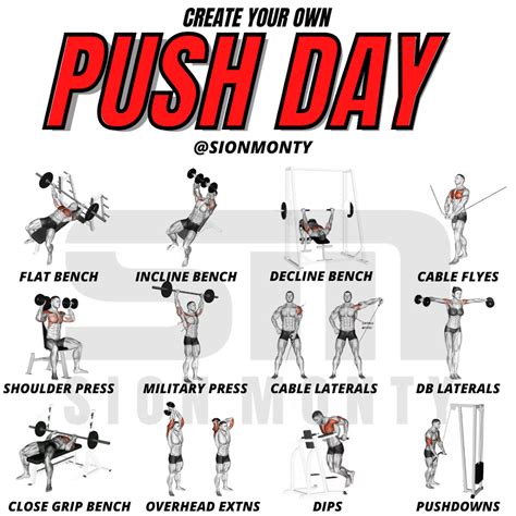 CREATE YOUR OWN PUSH DAY In 2021 Push Day Push Workout Push Day Workout
