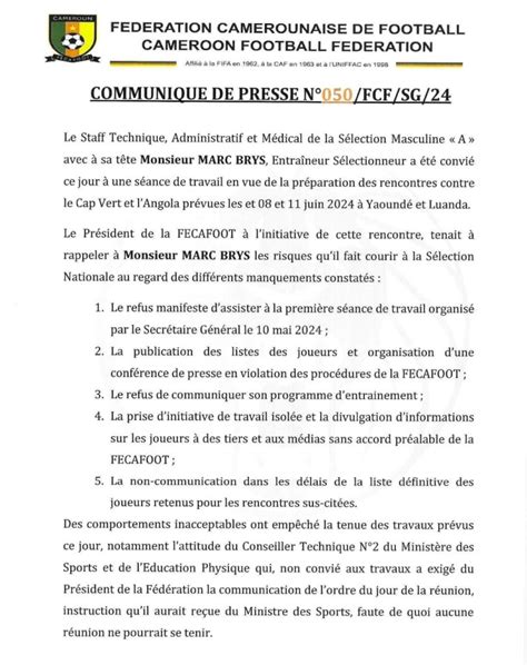 Cameroun que se passe t il entre Etoo Fils et son entraîneur Marc
