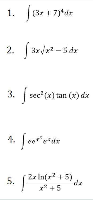 U Substitution Formula TUTOR TTD