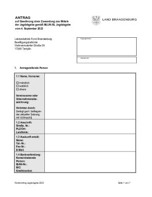 Ausfüllbar Online Antrag auf Gewhrung einer Zuwendung aus der Fax