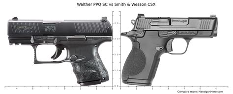 Walther Ppq Sc Vs Smith Wesson Csx Size Comparison Handgun Hero