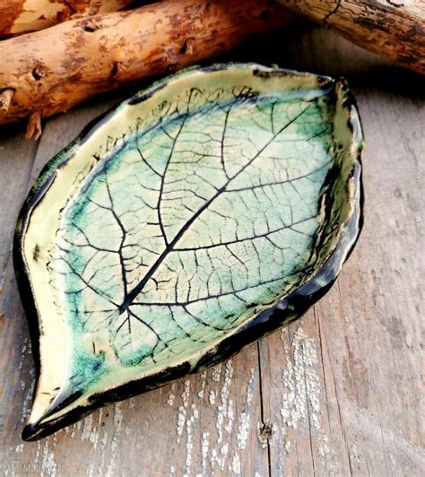 Ceramiczny Liść Talerzyk C34 Intrygujące ღ art Madam pl