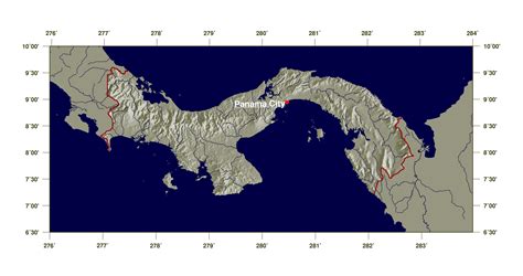 Large Detailed Relief Map Of Panama Panama North America Mapsland