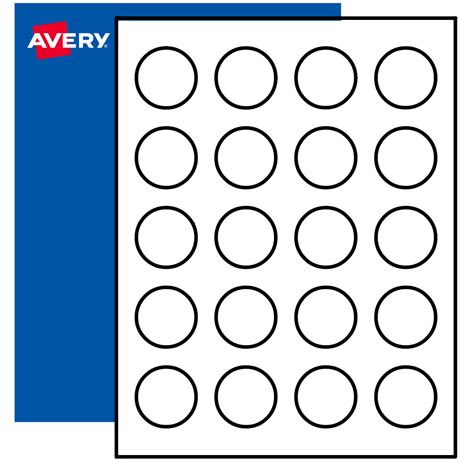 Avery 1 Inch Round Labels Template